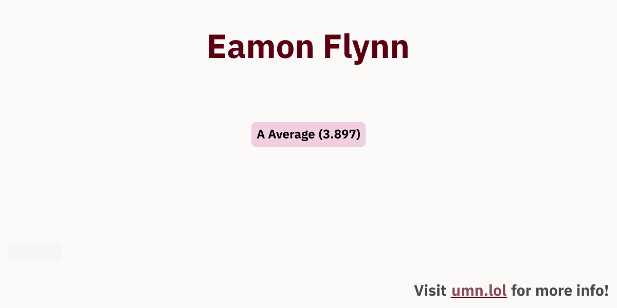 Eamon Flynn | GopherGrades