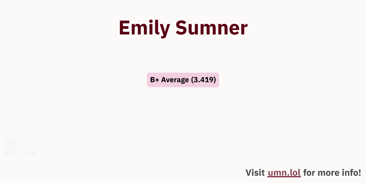 Emily Sumner | GopherGrades